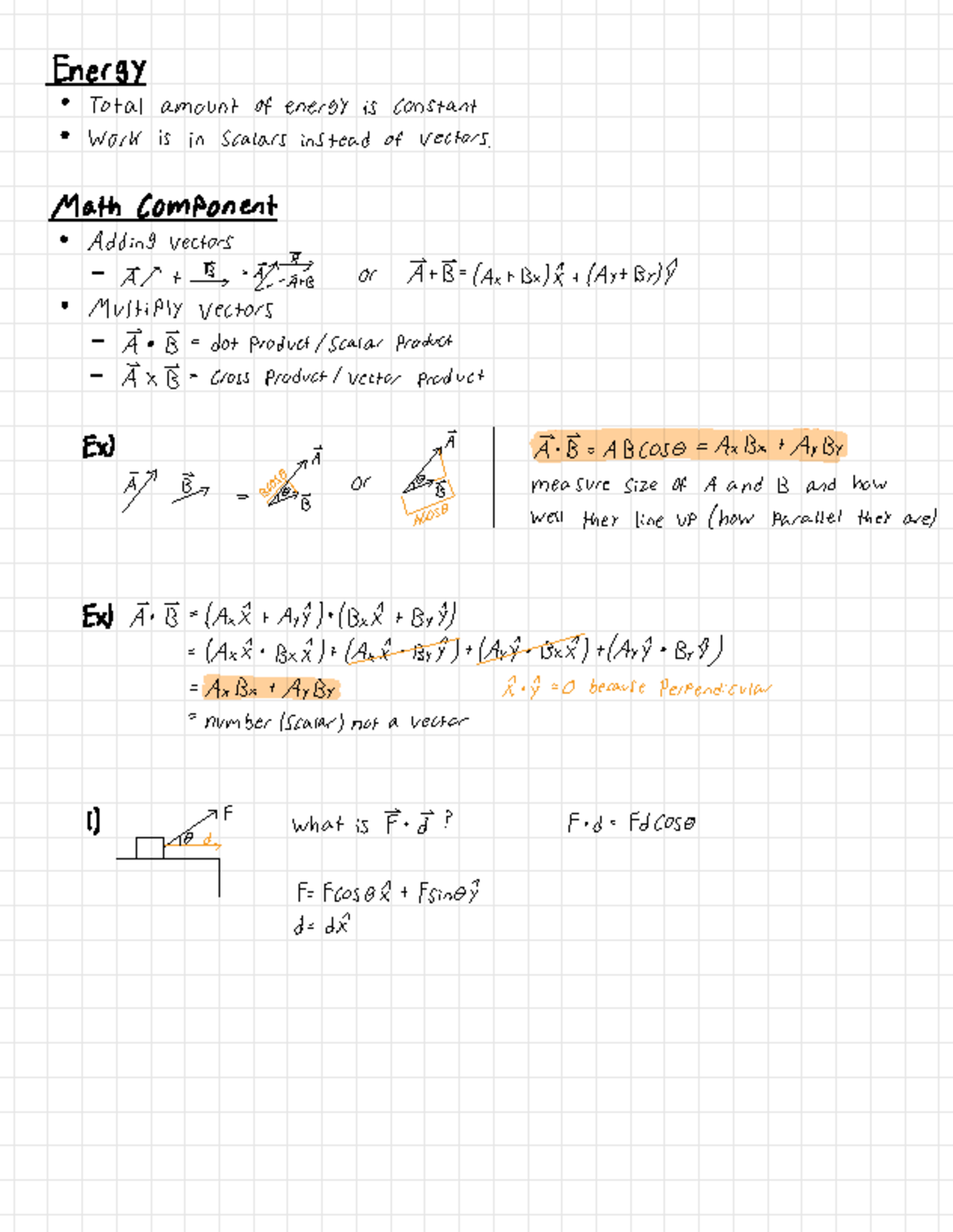 Chapter 7 - Physics notes - Energy Totalamount of energy is constant ...