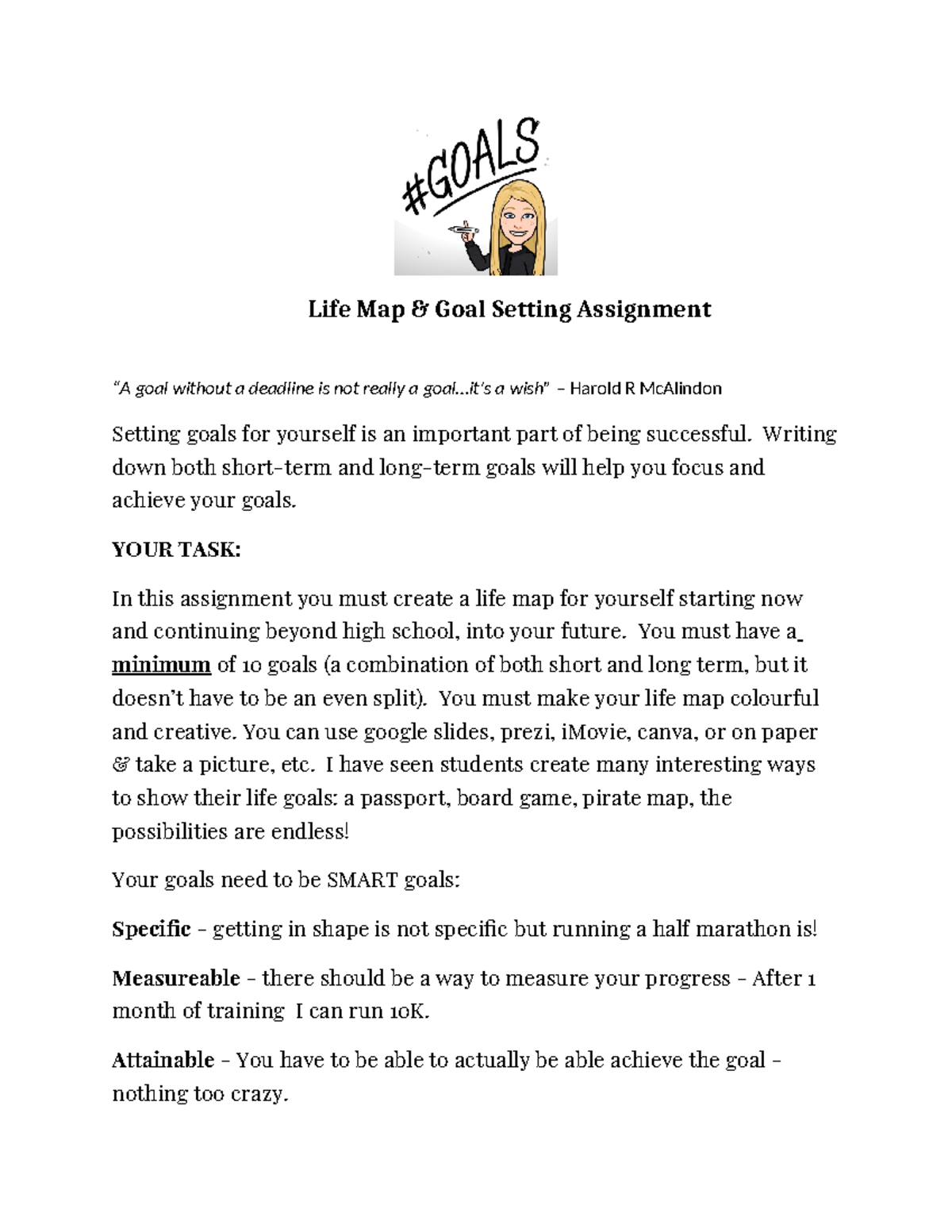 Life Map - Essential skills about college - Life Map & Goal Setting ...