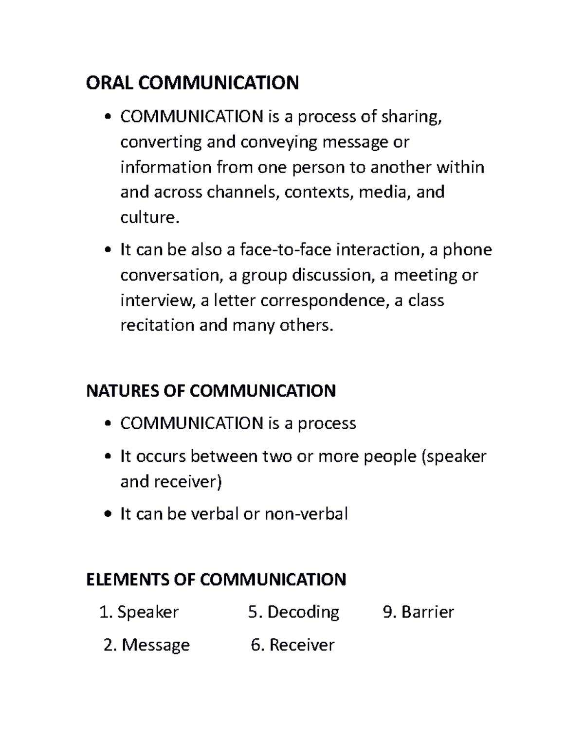 Oral Communication Reviewer 2 - ORAL COMMUNICATION COMMUNICATION is a ...