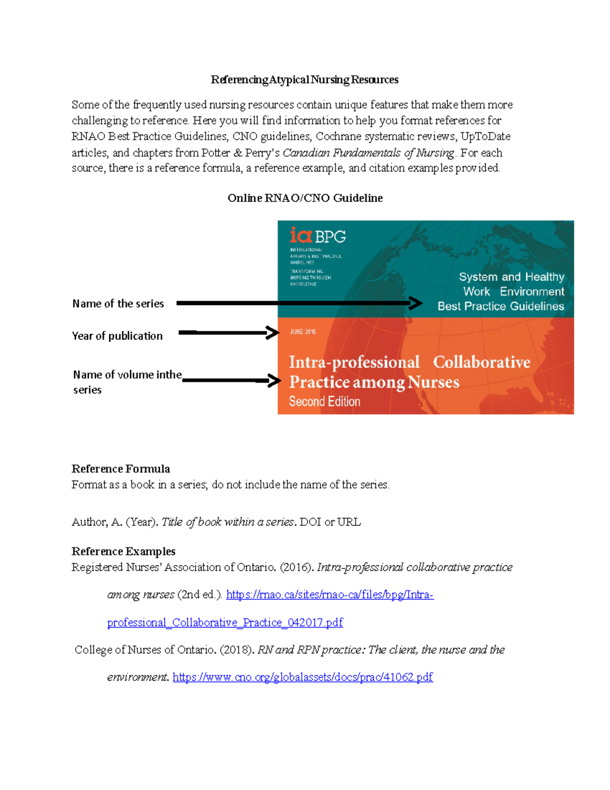 Referencing Atypical Nursing Resources - Here you will find information ...