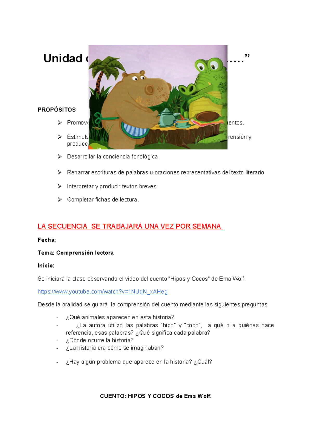 Unidad didáctica de Literatura “Había una vez……” - Unidad didáctica ...