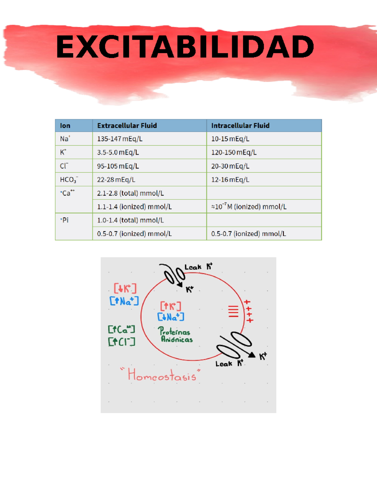 Exitabilidad - Apuntes para estudiar - EXCITABILIDAD Señal nerviosa por ...