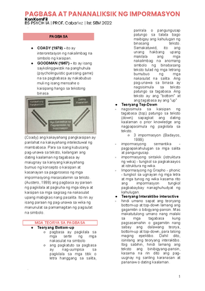 Pagbasa AT Pananaliksik NG Impormasyon - PAGBASA AT PANANALIKSIK NG ...