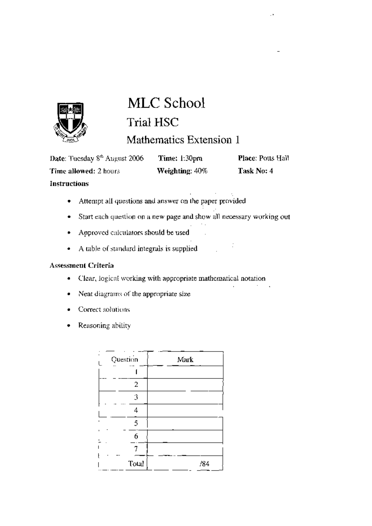 3unit 2006 MLC School - ENG 1051 - Studocu