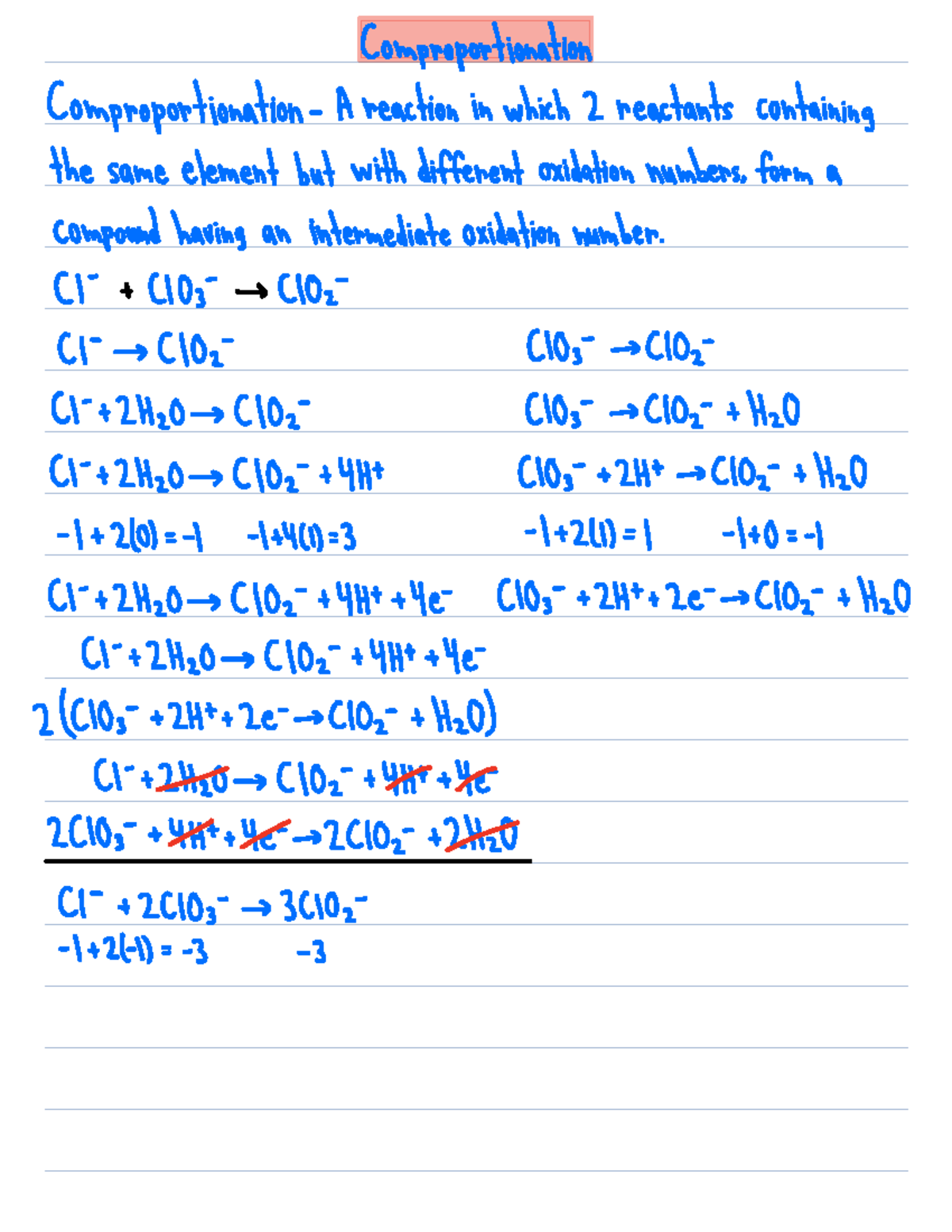 Comproportionation - Comproportionation Comproportionation A reaction ...