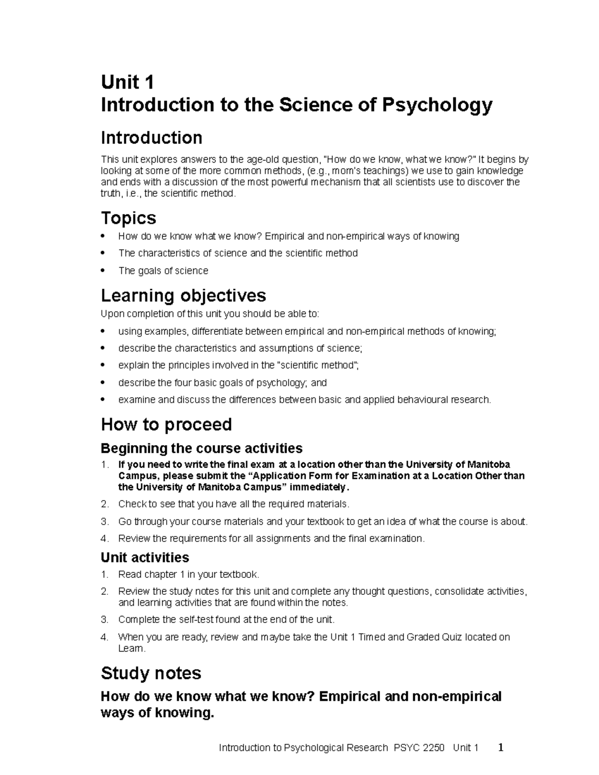 Unit1 tom 2022 fall - n/a - Unit 1 Introduction to the Science of ...