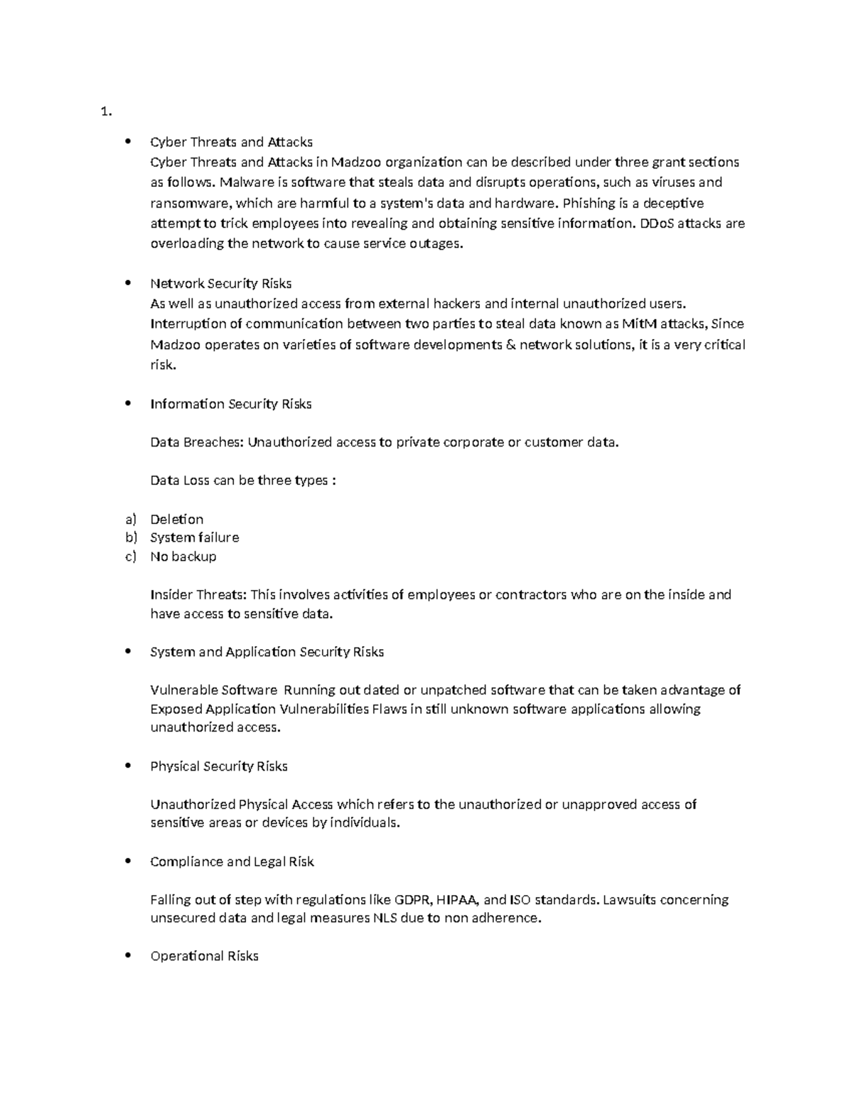 Cybereditfinal - done for cyber security - 1. Cyber Threats and Attacks ...