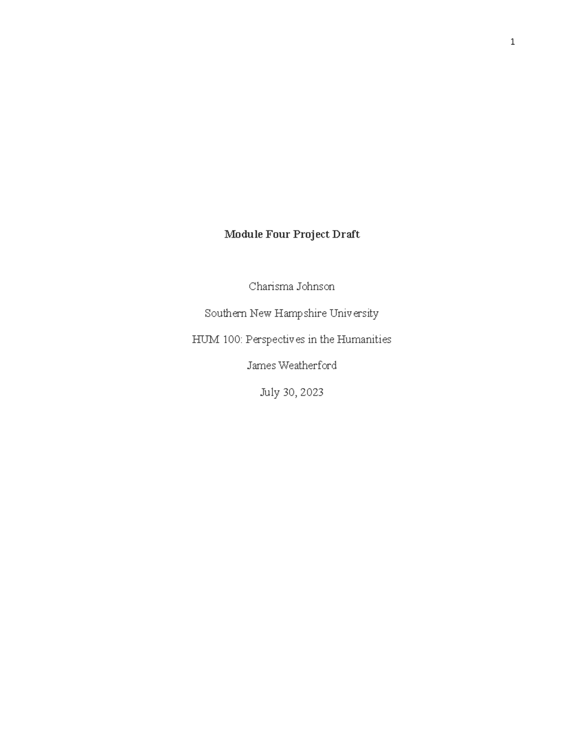 Module Four Project Draft - Module Four Project Draft Charisma Johnson ...