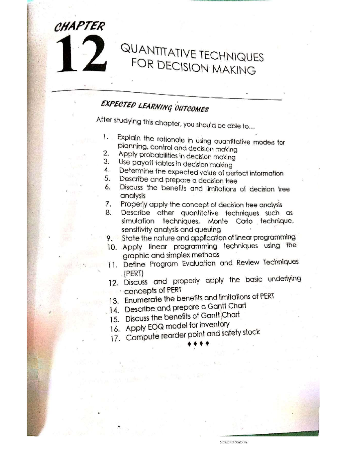 Chapter 12 - Quantitative Techniques for Decision Making - Cost ...