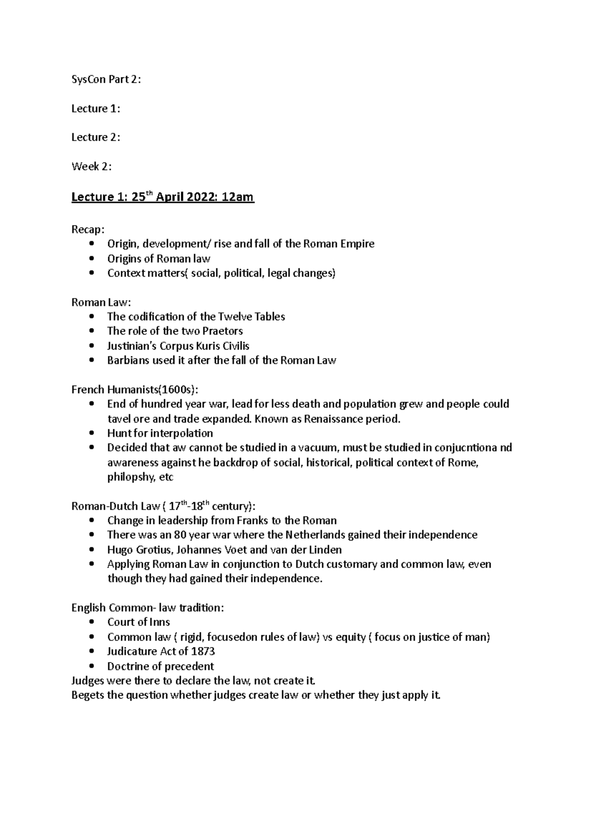 Sys Con Part 2 An Annotation Of A Syscon Lecture Syscon Part 2 Lecture 1 Lecture 2 Week 2