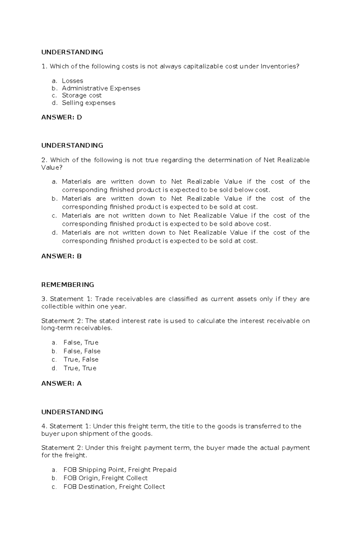 TOS EXAM FAR 0 - This is a TOS for the final exam on Financial ...