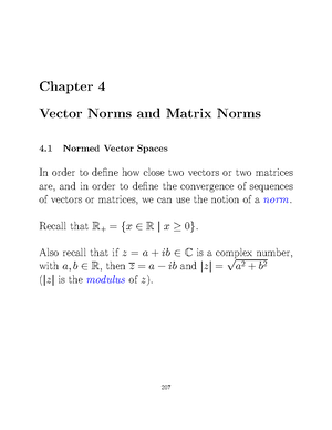 Review of Basic Concepts in Linear Algebra - Math 281: Numerical Linear ...