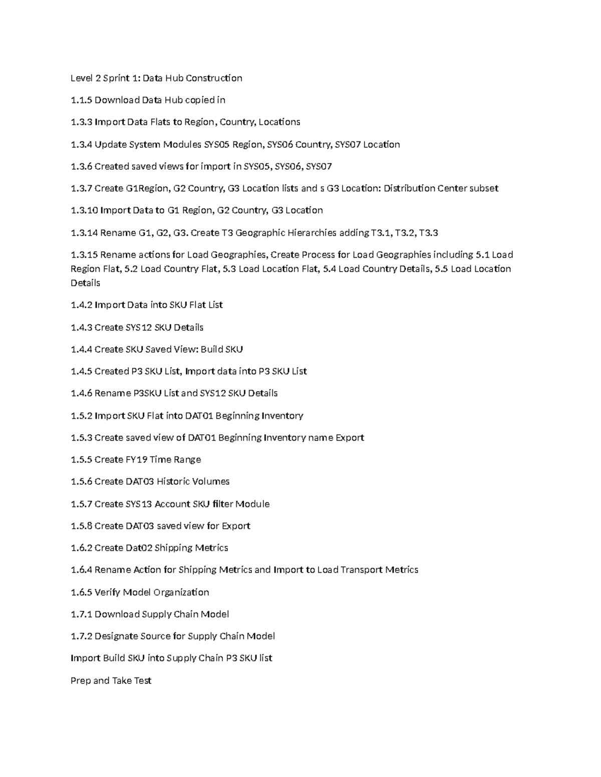 Level 2 Activity Locations for Anaplan - Level 2 Sprint 1: Data Hub ...