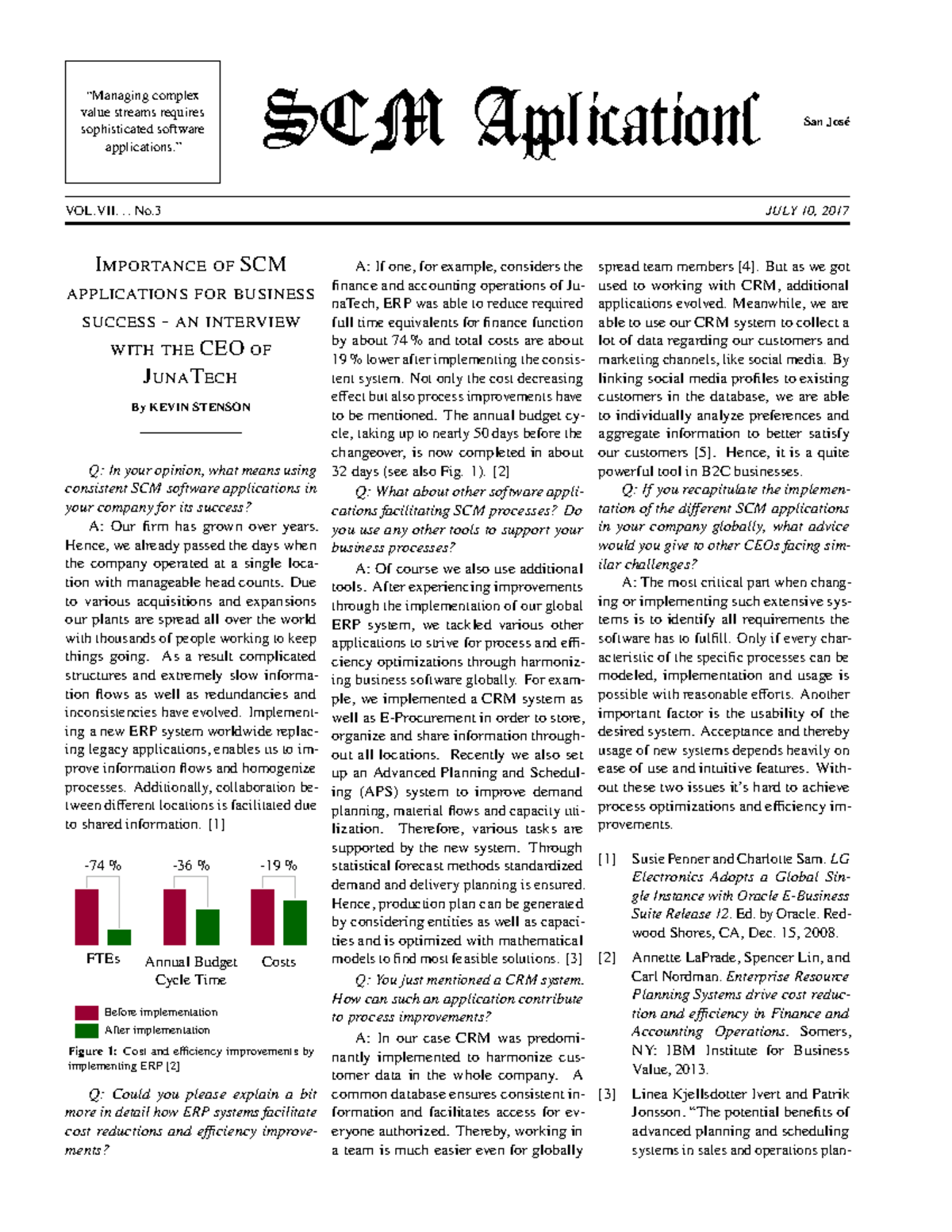 VE12 Experteninterview - “Managing complex value streams requires ...