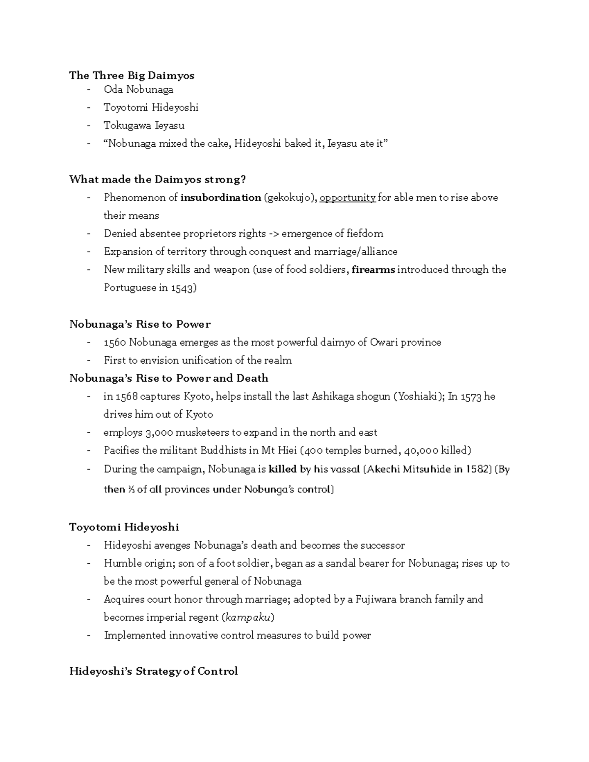 The War of Unification and the Tokugawa Settlement- Japanese History ...