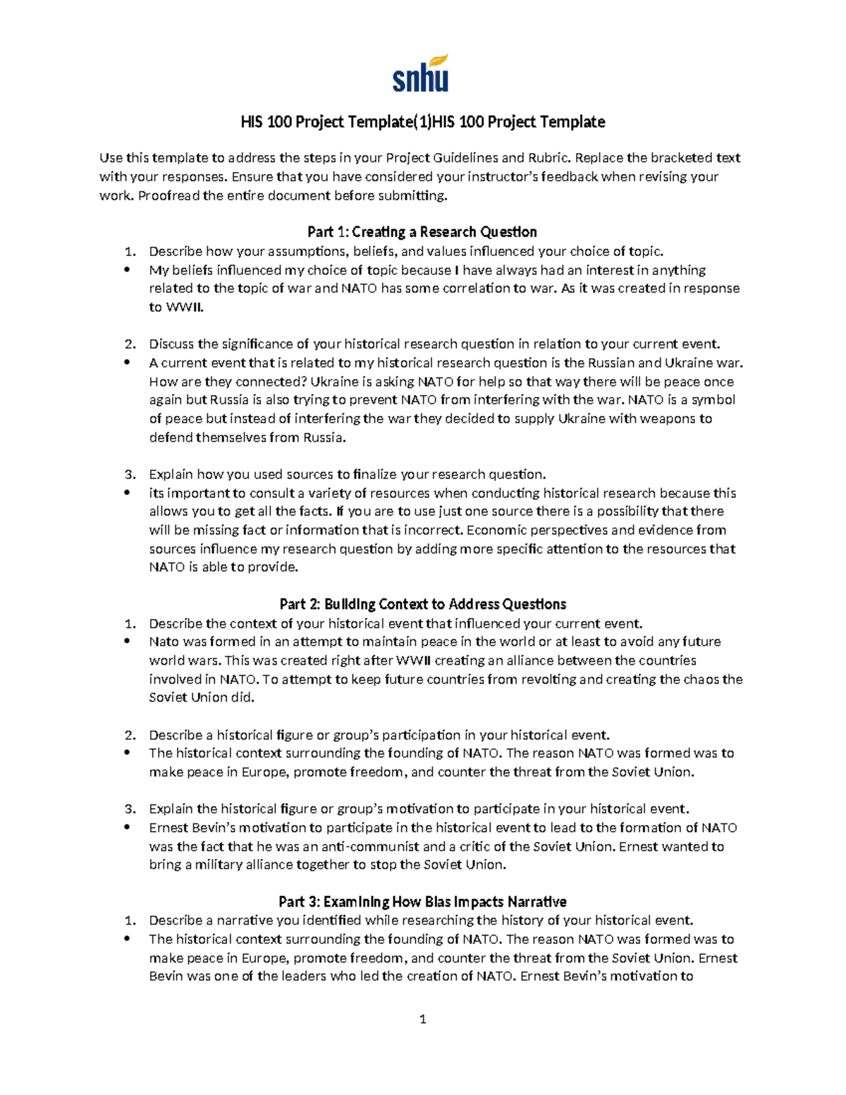 HIS 100 Project Template - HIS 100 Project Template(1)HIS 100 Project ...