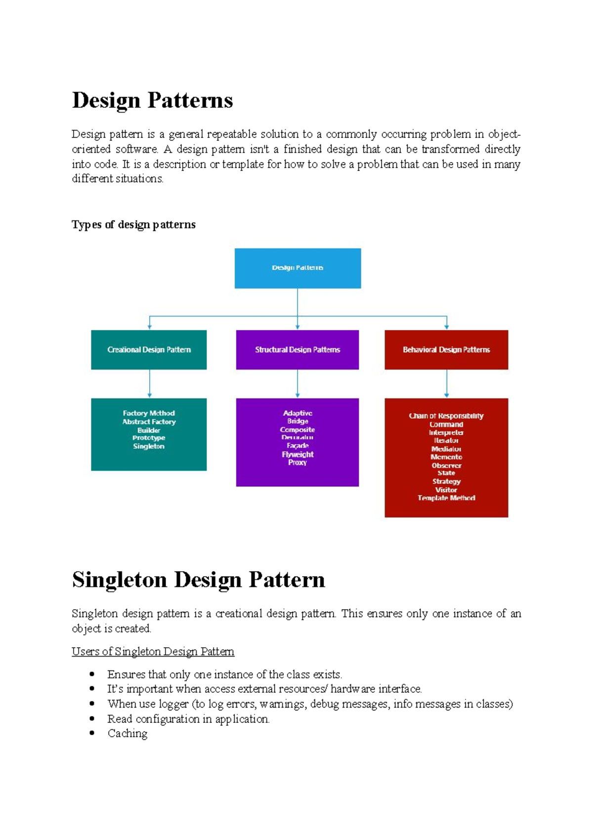 Design Patterns - Design Patterns Design pattern is a general ...