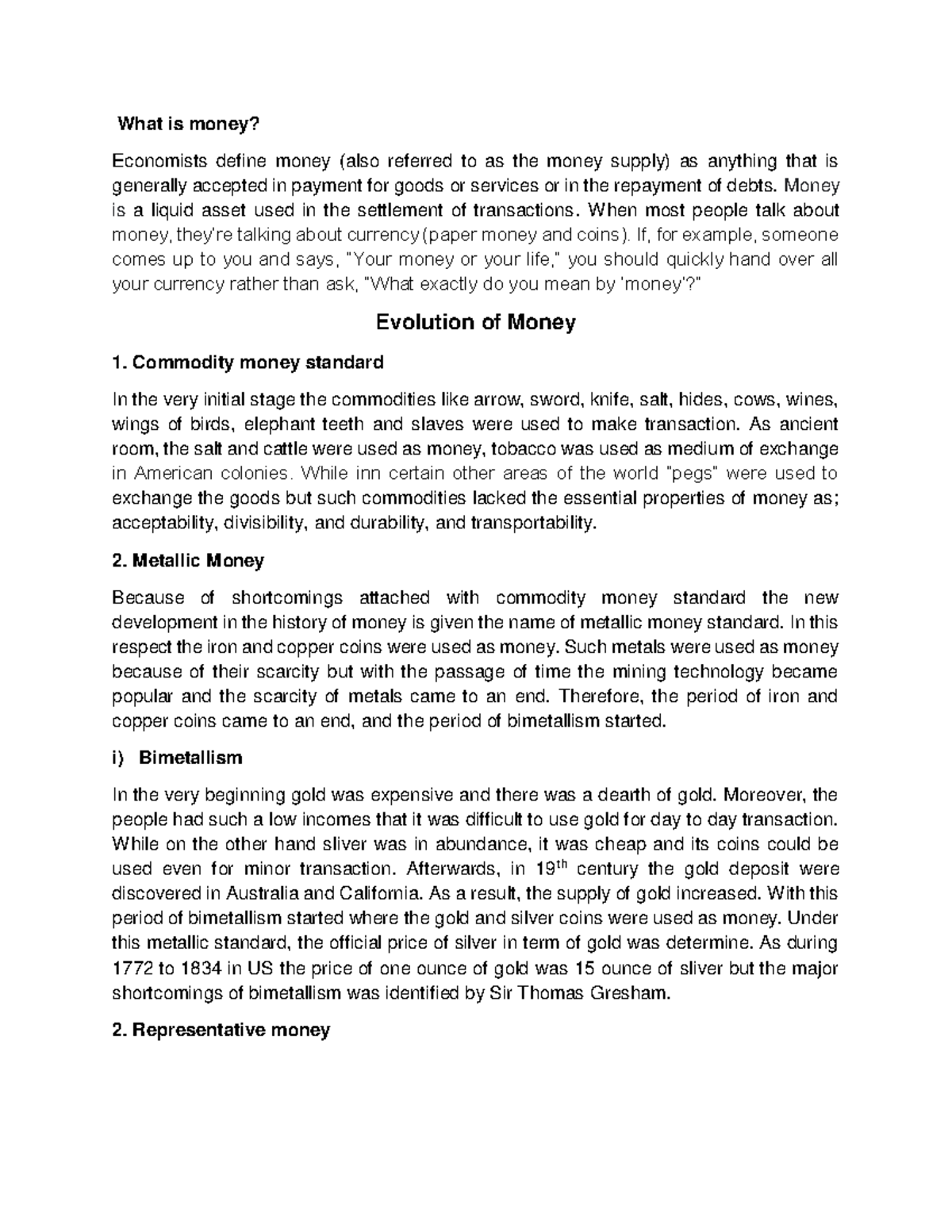 Monetry ecconomics - very good for my studies - What is money ...