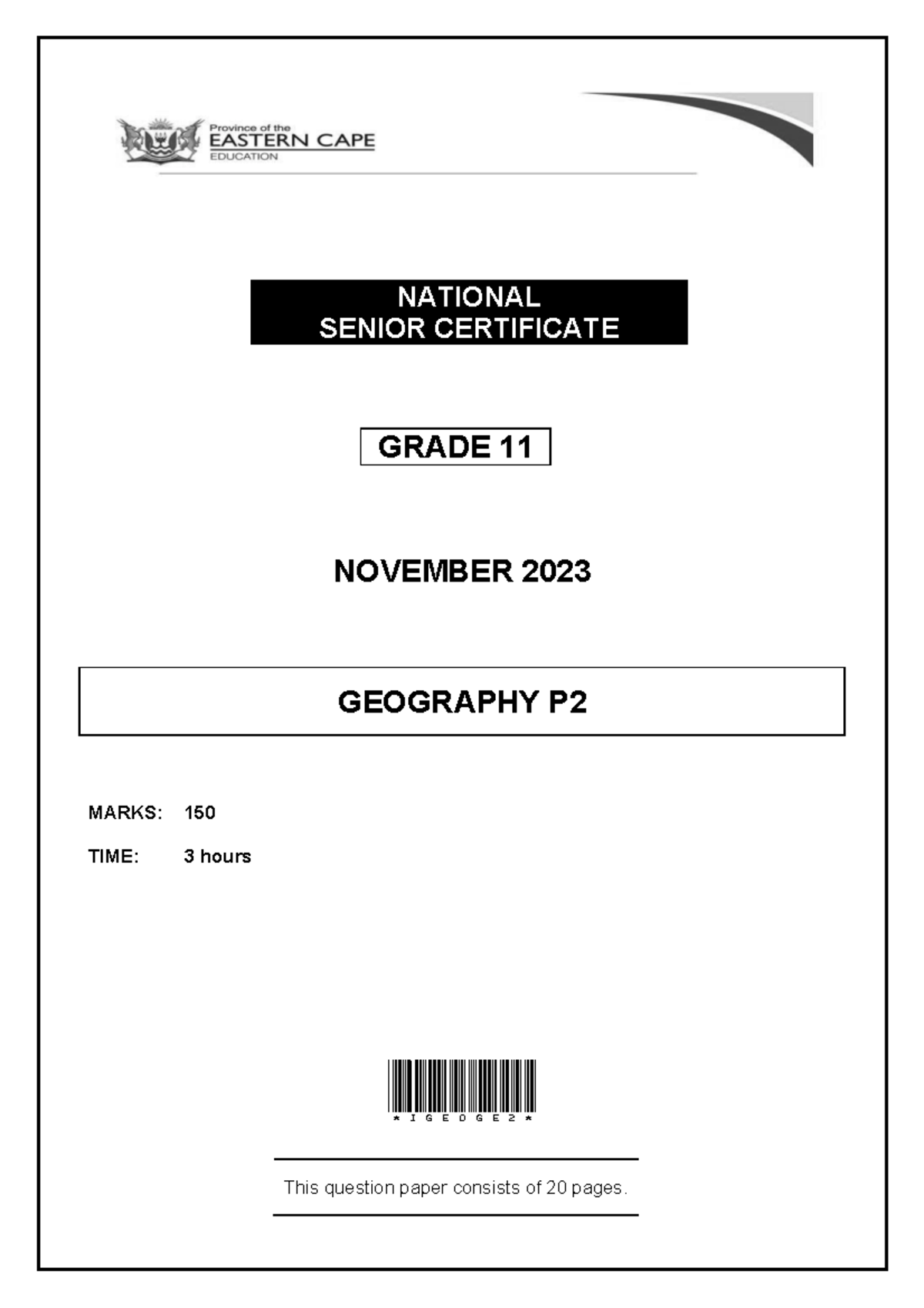 Geography P2 GR11 QP NOV2023 English DD - NATIONAL SENIOR CERTIFICATE ...