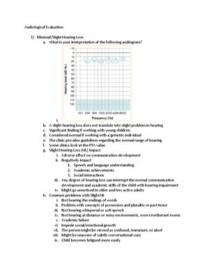 Masking - Masking Cross Hearing a. If the hearing threshold is much ...