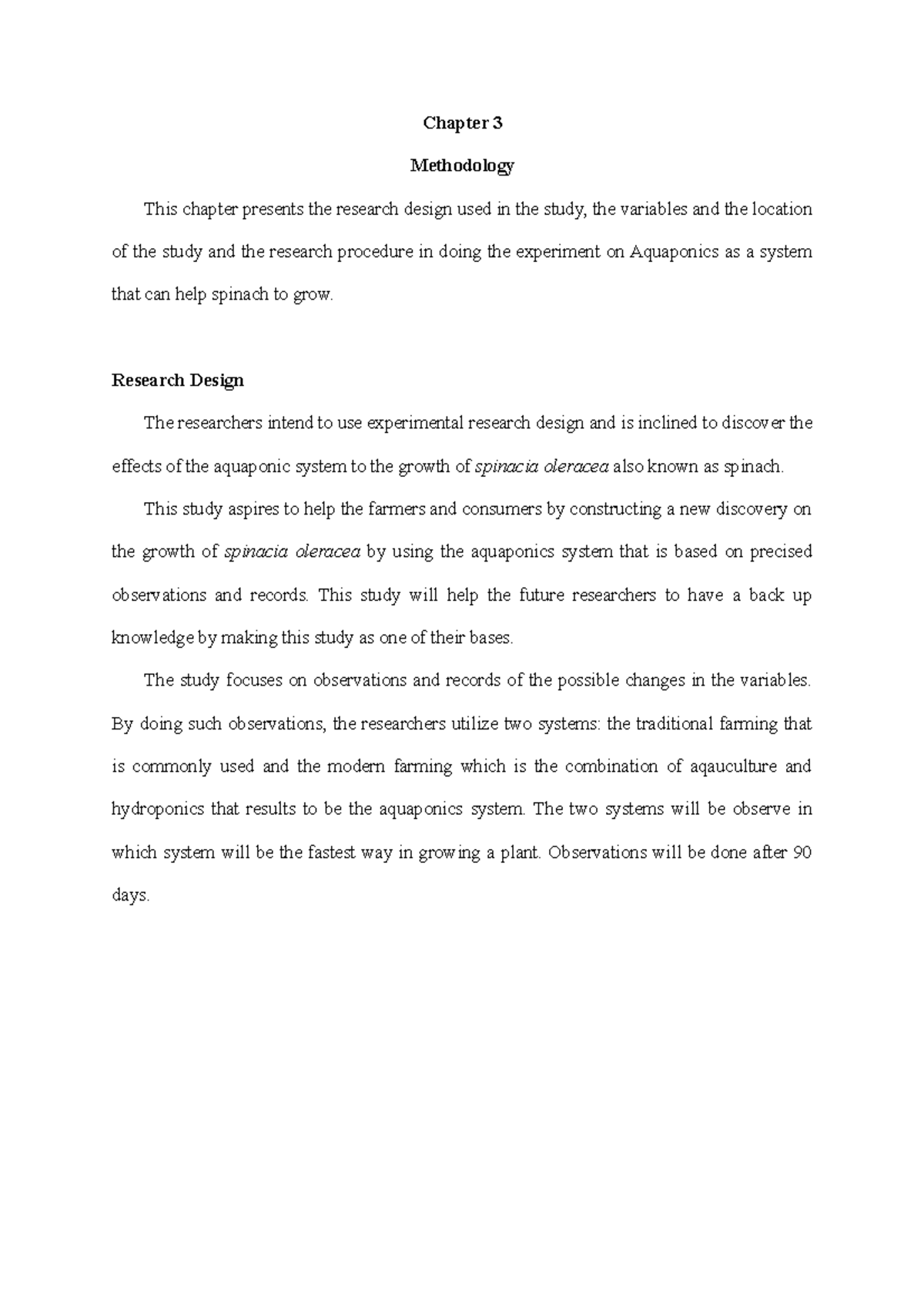 Chapter-3 - research - Chapter 3 Methodology This chapter presents the ...