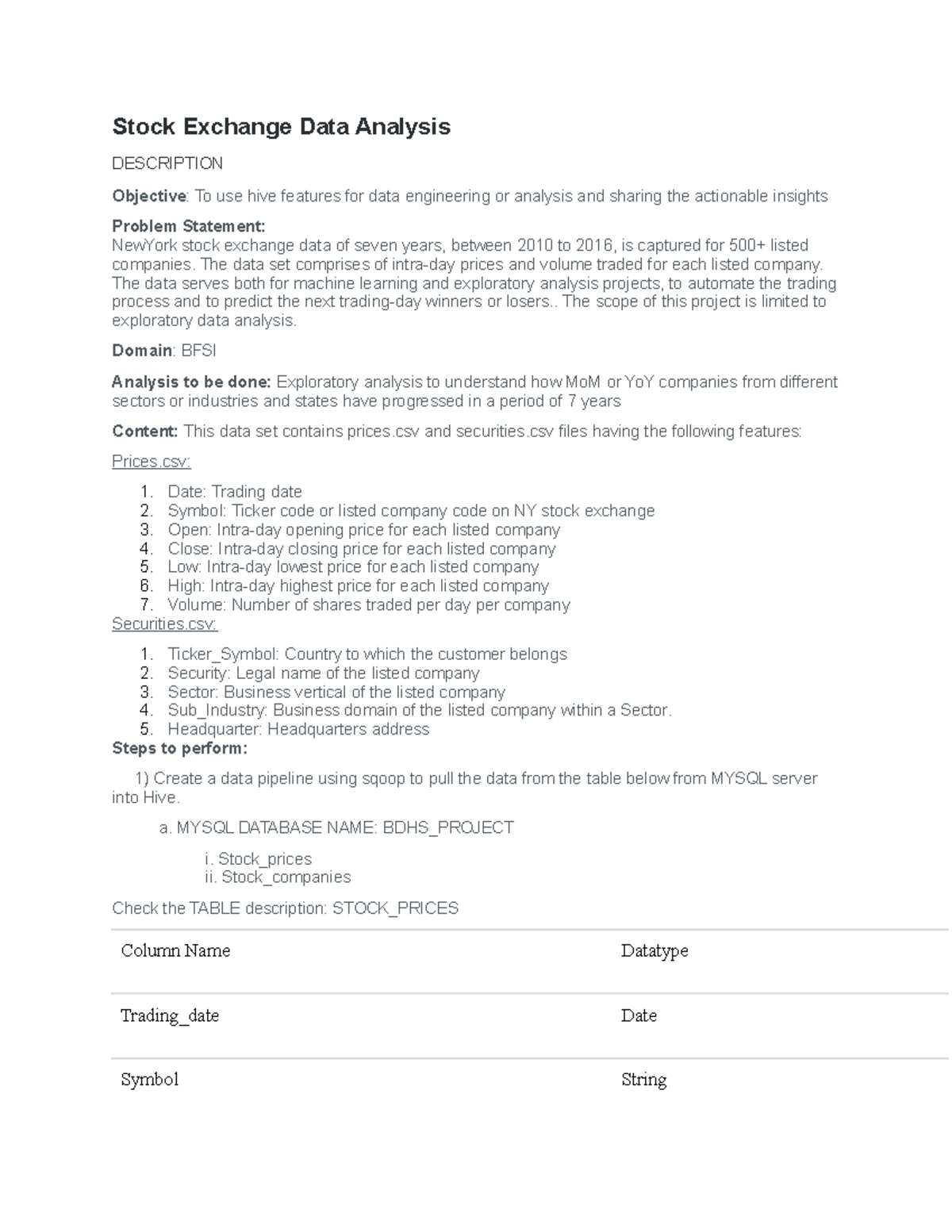 Stock Exchange Data Analysis - Project - Stock Exchange Data Analysis ...