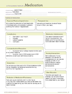 Active Learning Template medication-3 - ACTIVE LEARNING TEMPLATES ...