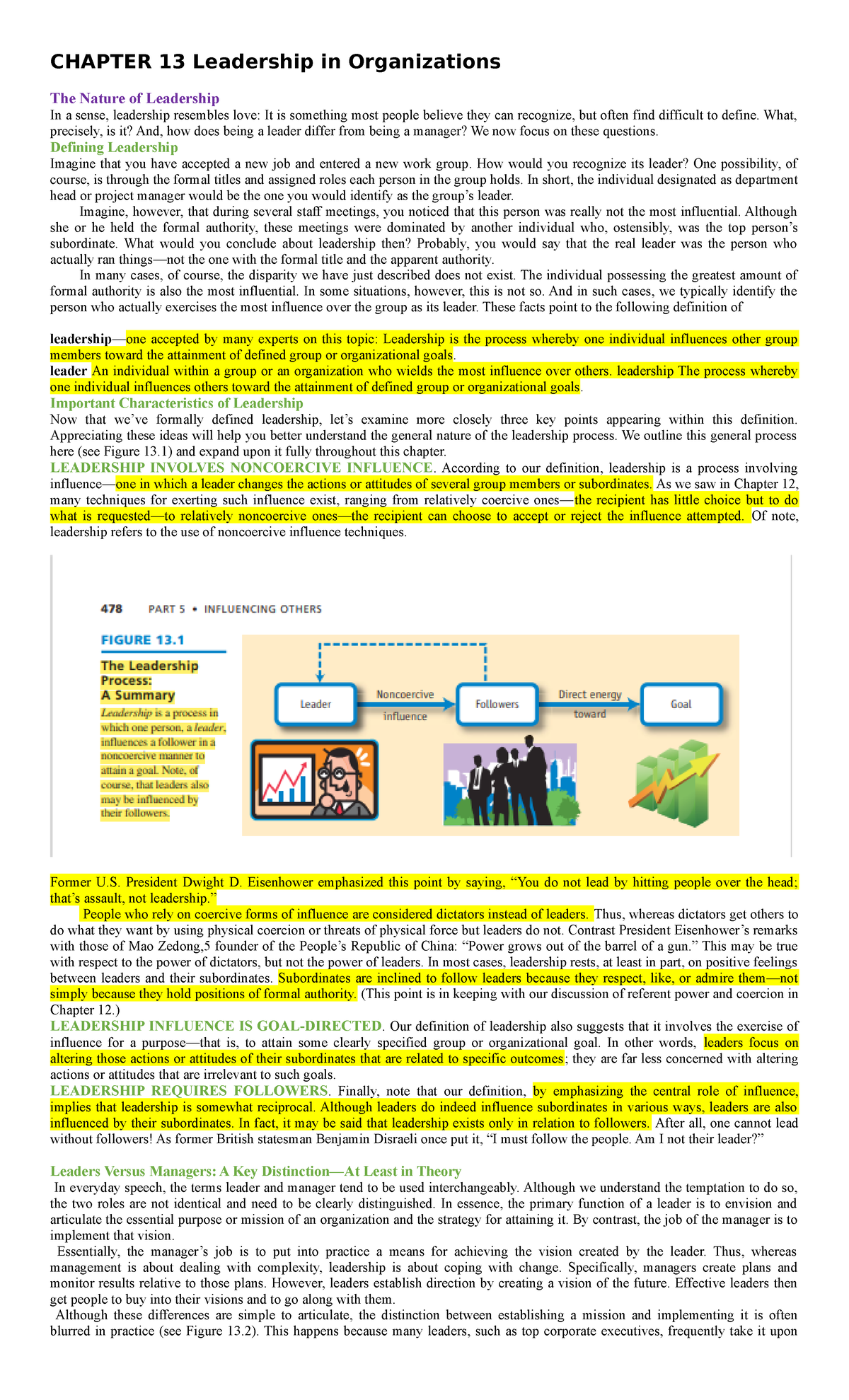 Chapter 13 Leadership in Organizations - CHAPTER 13 Leadership in ...