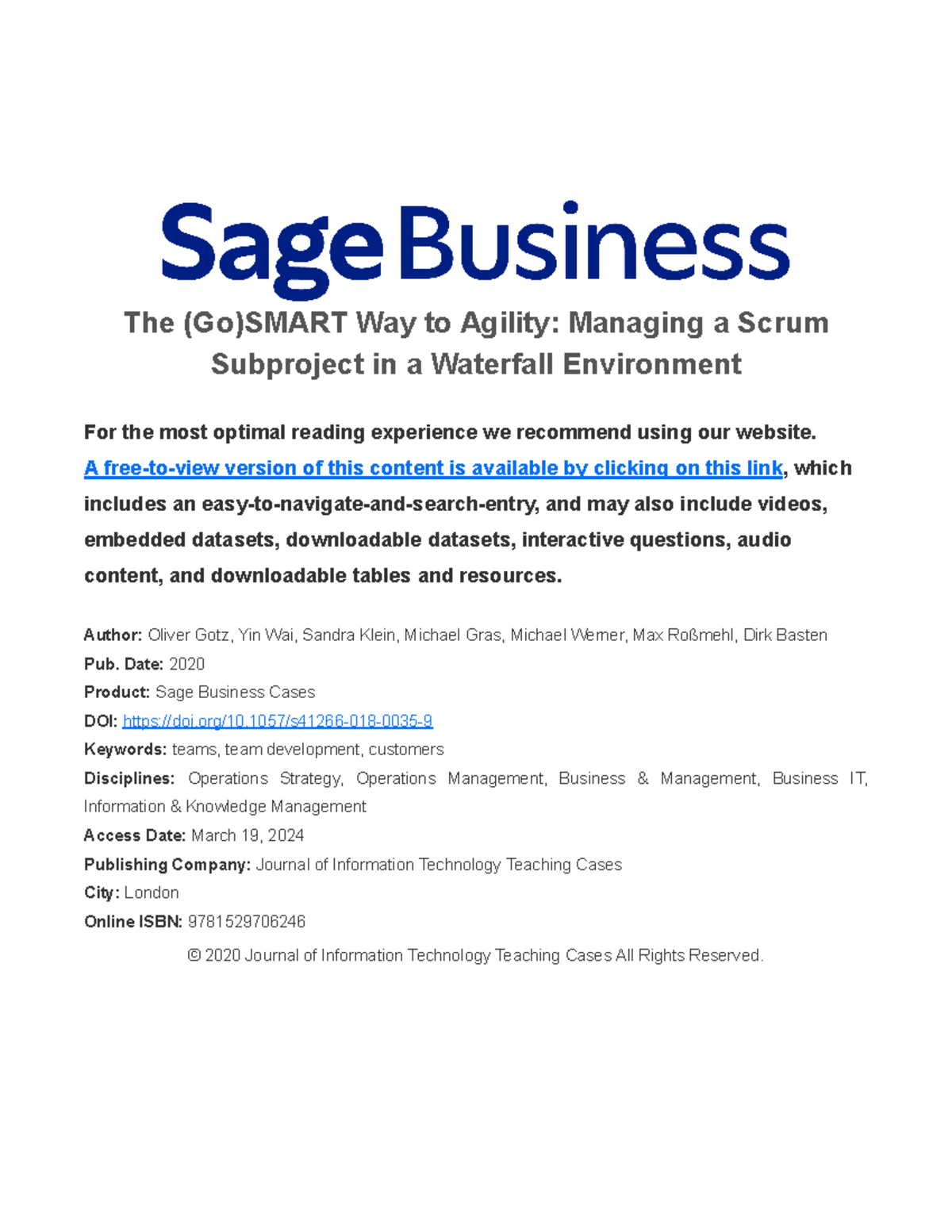 Gosmart way agility managing scrum subproject waterfall environment ...