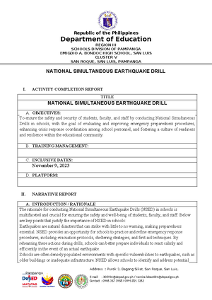 4th Quarter Portfolio-DAY-ACR - Republic of the Philippines Department ...