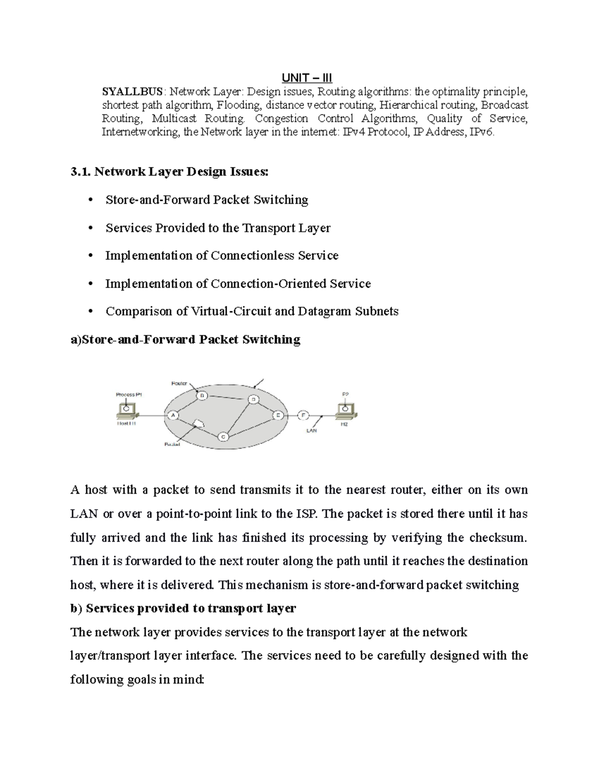 Unit-3 Notes - Computer networks impotant unit discussions - UNIT – III ...