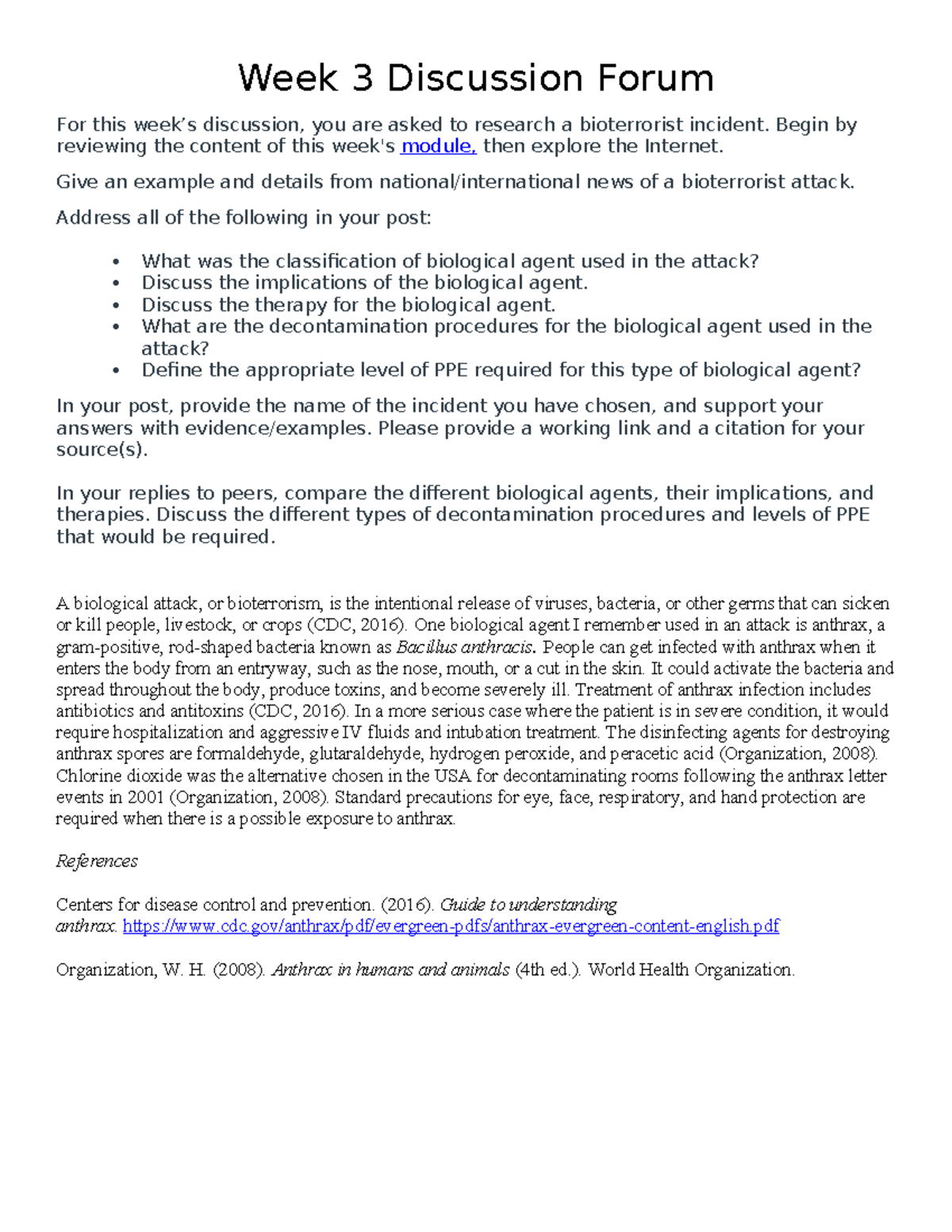 Week 3 Discussion Forum - Week 3 Discussion Forum For this week’s ...