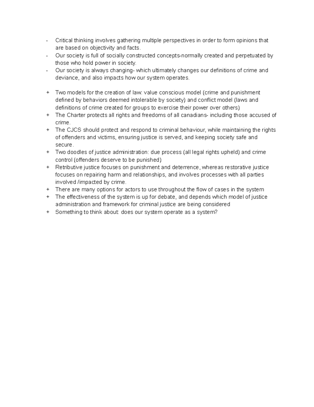 CRM Notes 1 - Critical thinking involves gathering multiple ...