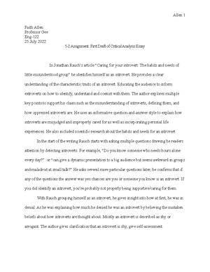 APA Formatting Rules for Font and Text Alignment - ENG122 - SNHU - Studocu