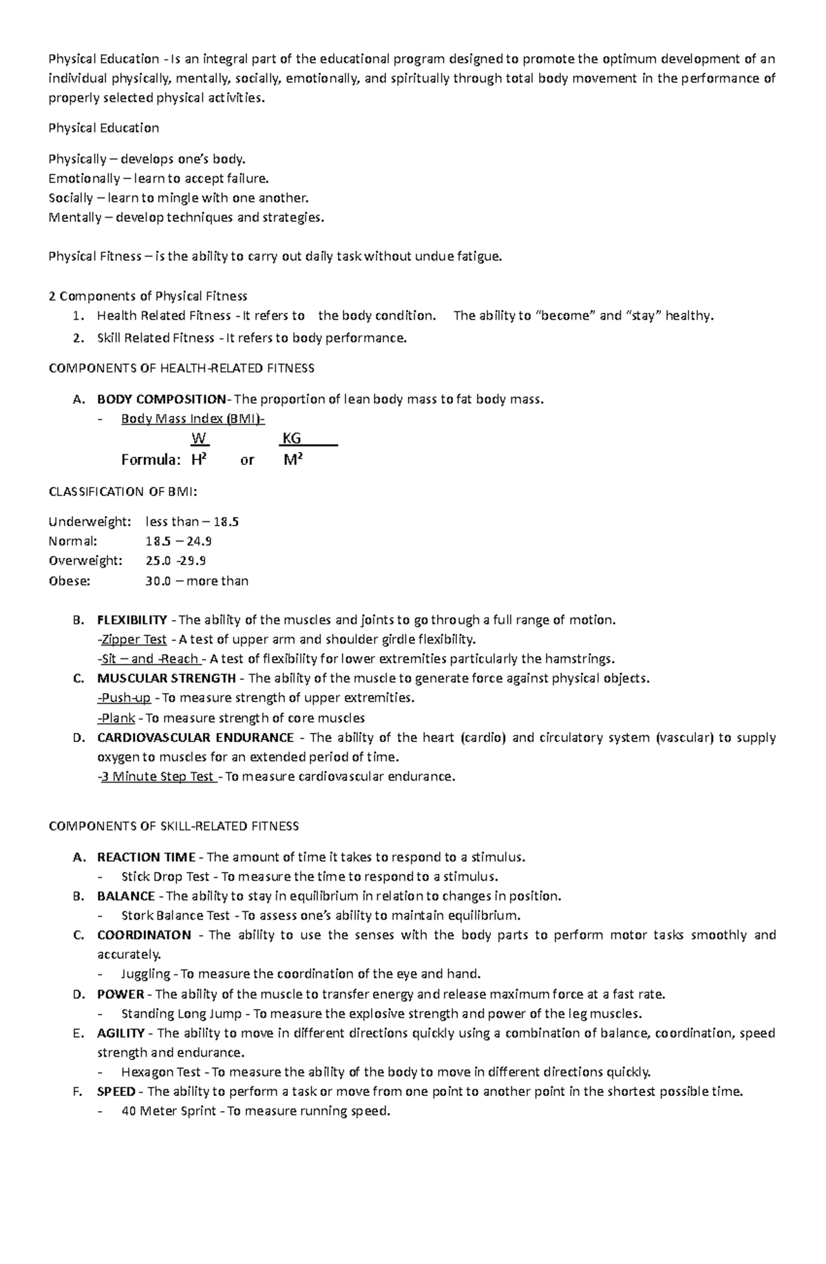 Lecture 1.1 PE - Physical Education - Is an integral part of the ...