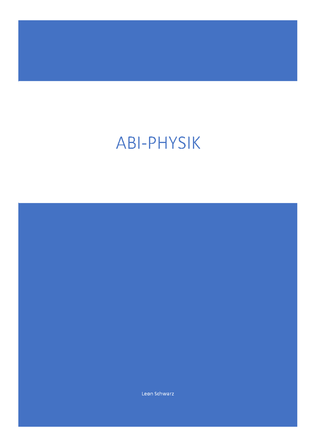 Physik Abitur 2022 Lernzettel - Leon Schwarz ABI-PHYSIK ...