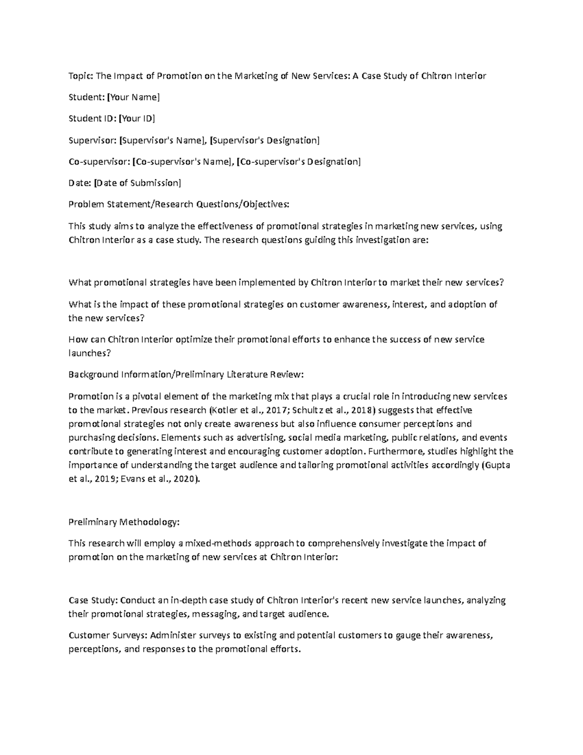 Topic - Copy - sefsfsefsf - Topic: The Impact of Promotion on the ...
