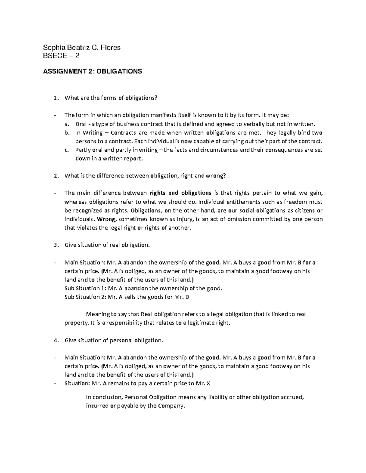 ELECTRONICS laws Lecture - Sophia Beatriz C. Flores BSECE – 2 ...