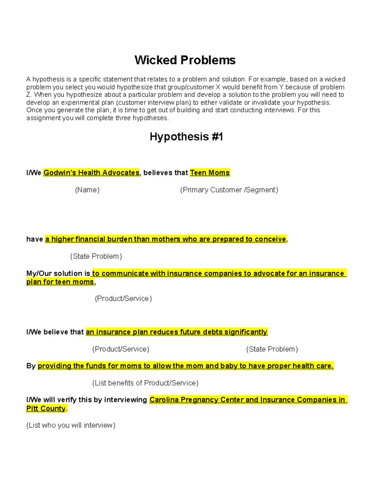 Health Wicked Problems Hypotheses Generation - Wicked Problems A ...