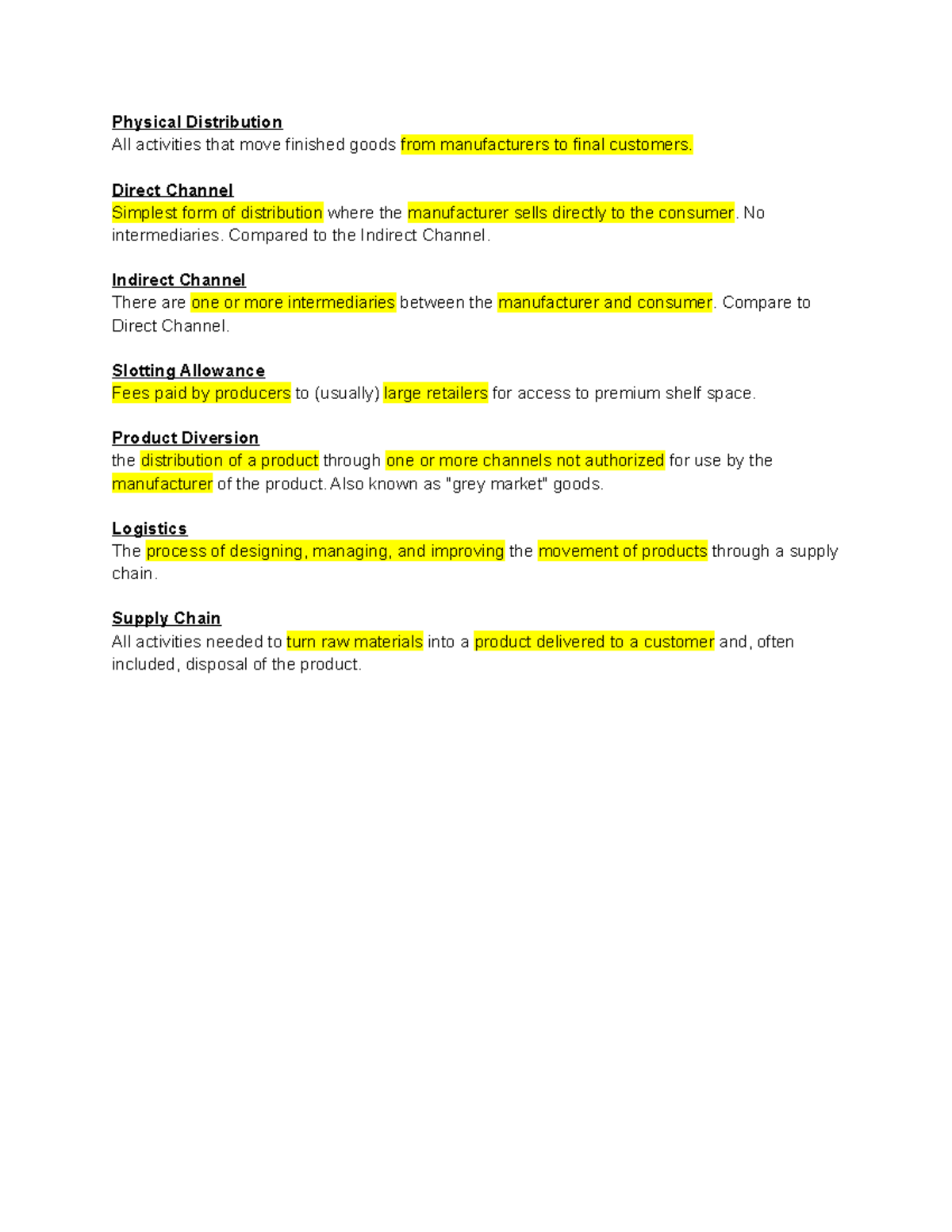 Ch. 11 - Deliver the Goods - Physical Distribution All activities that ...