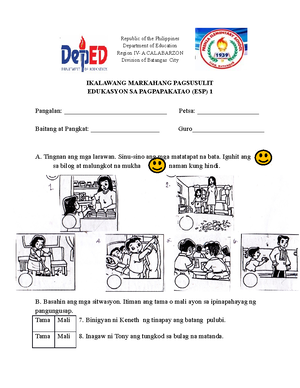 PT Filipino 1 Q2 - Sample Periodic Test Melc based - Republic of the ...