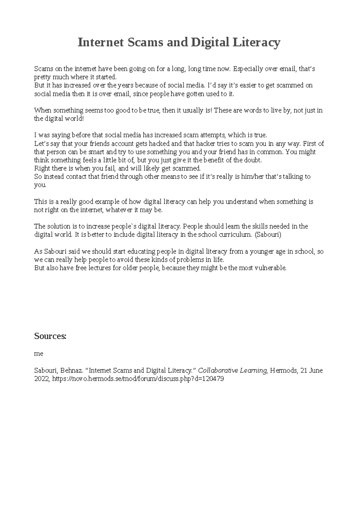 Uppdrag 2 Uppgift 2 - Internet Scams and Digital Literacy Scams on the ...