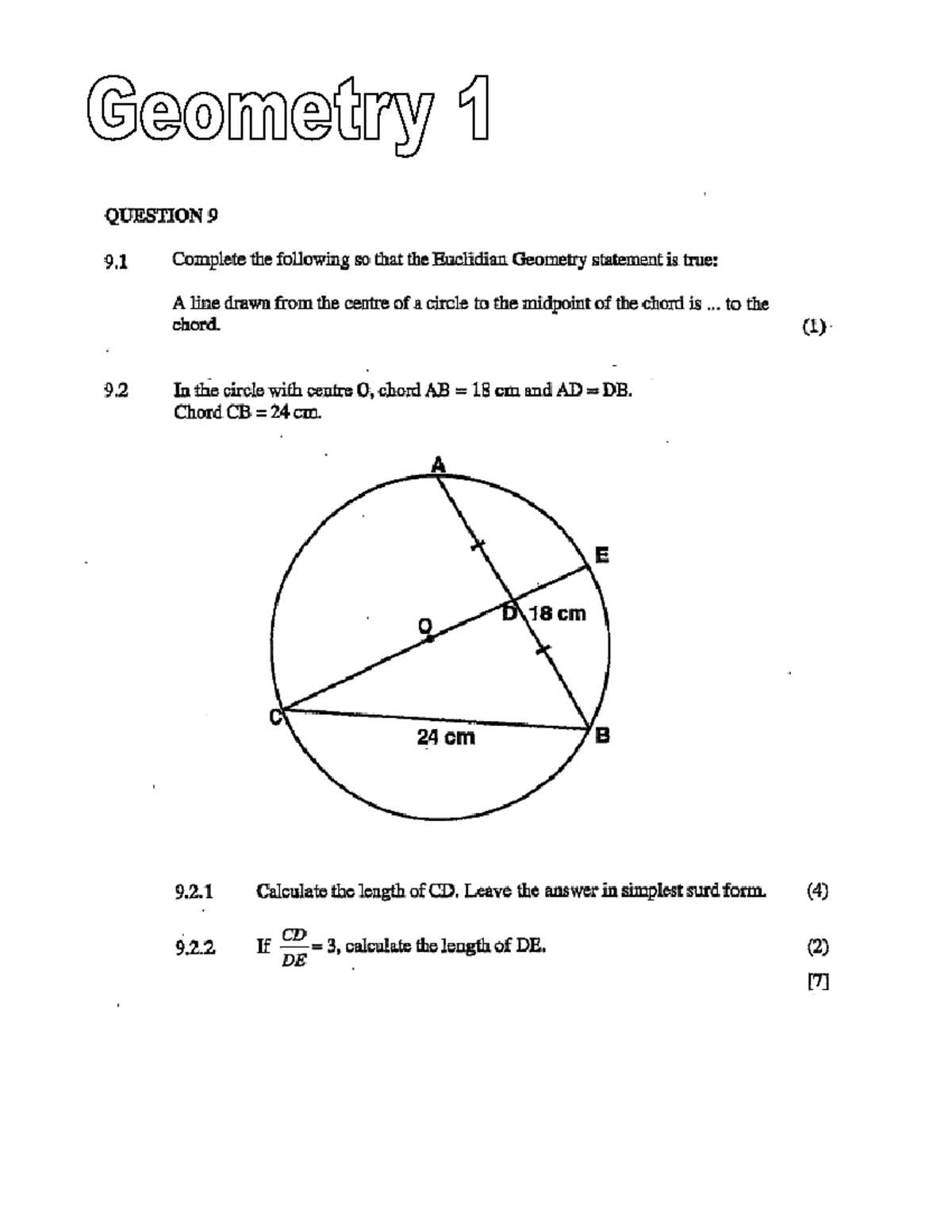 Geometry - Mathematics - Studocu