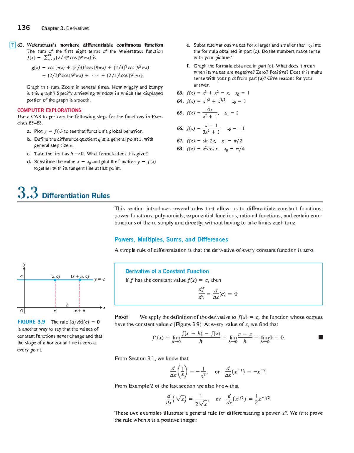 Math ch3-3 - math work - 136 Chapter 3: Derivatives 62. Weierstrass’s ...