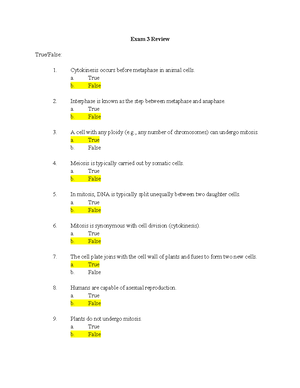 BSC 1010 L Exam 2 - A comprehensive treatment of biological principles ...