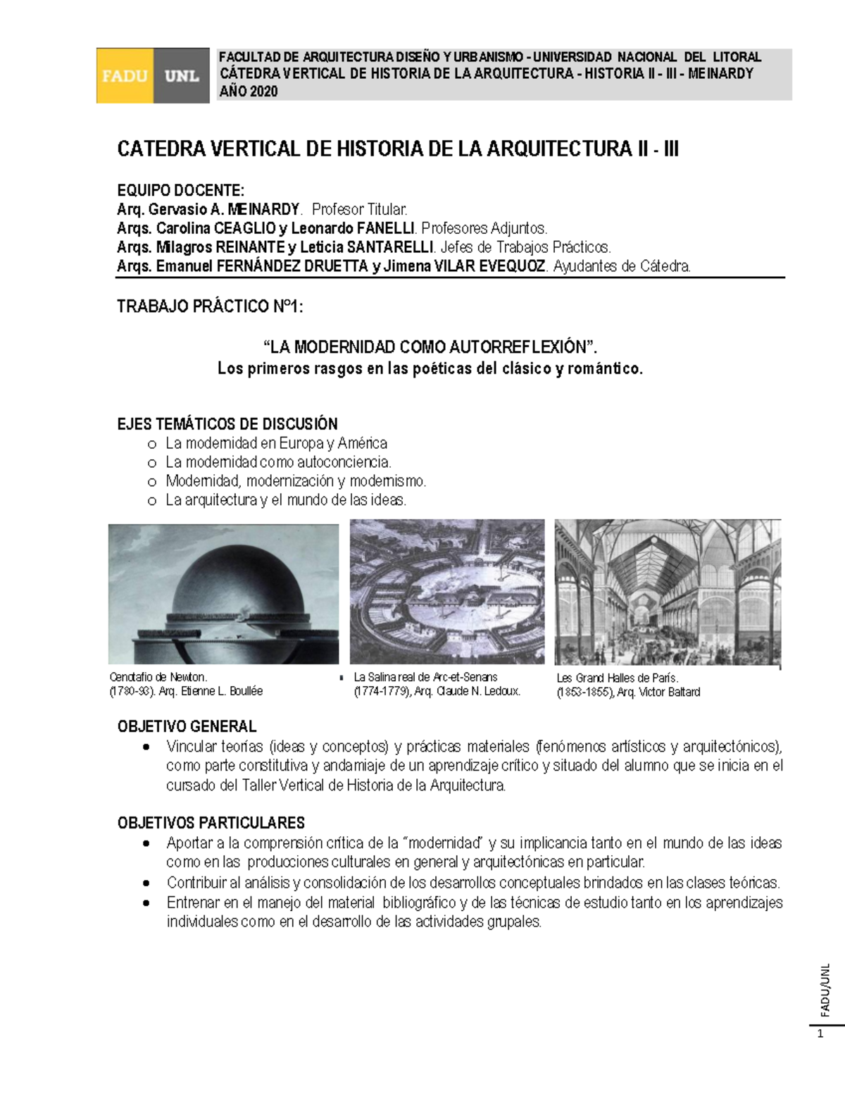 Trabajo Práctico N°1 - Warning: TT: undefined function: 32 FADU - UNL HISTORIA II CÁTEDRA ...