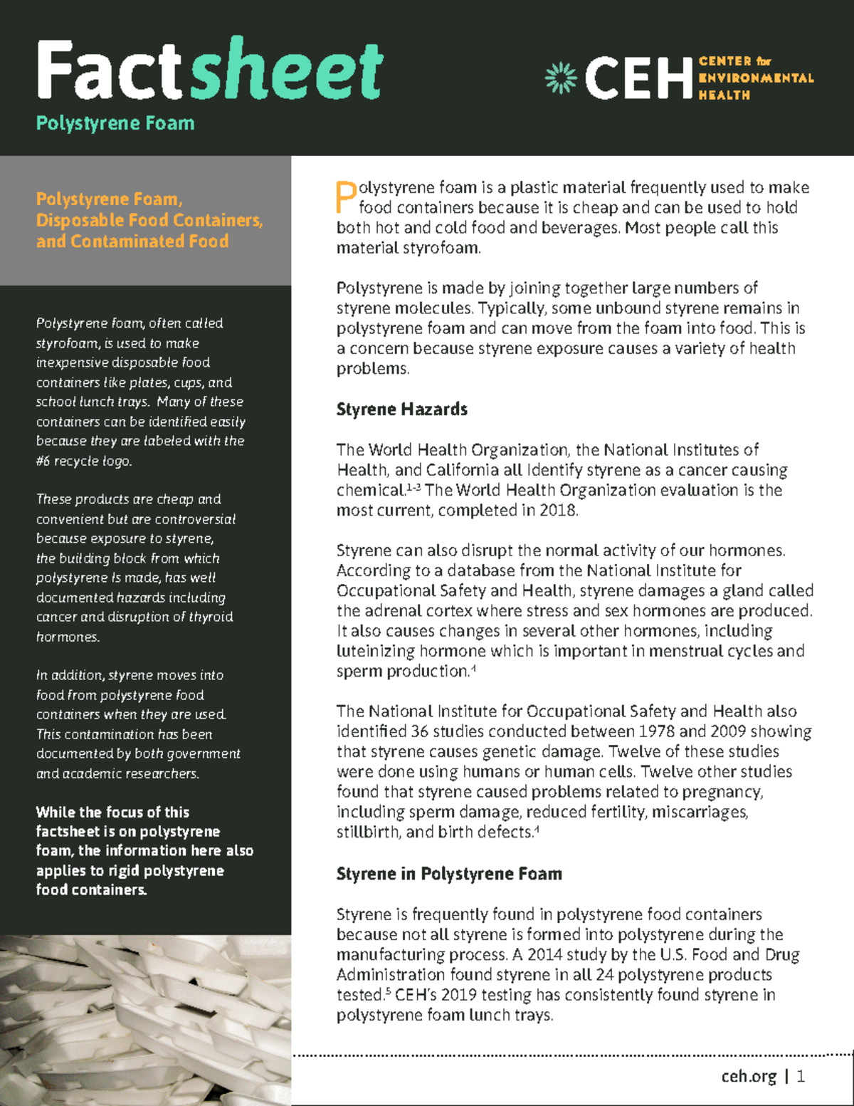 Polystyrene-Factsheet - 6:2 FTOH is a common component of fluorinated additives used in the U ...