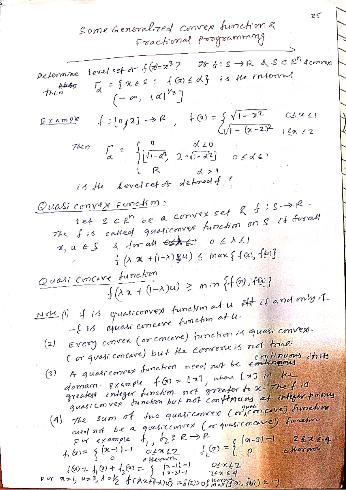 Quasi convex function, LEC 5 - Optimization Techniques - Studocu