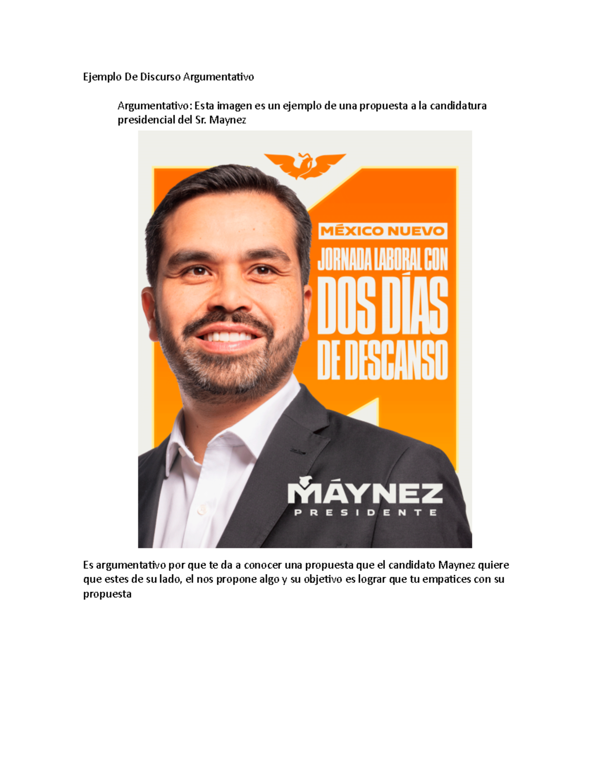 Discursos Visuales - Ejemplo De Discurso Argumenta4vo Argumenta4vo ...