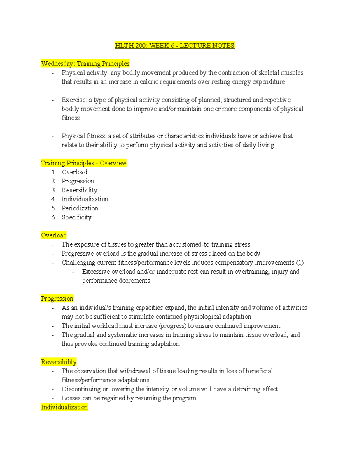 HLTH 200 WEEK 6 - Lecture Notes - HLTH 200: WEEK 6 - LECTURE NOTES ...